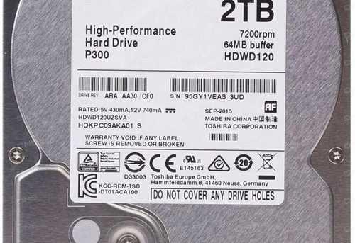 2 тб Жесткий диск Toshiba P300 hdwd120uzsva