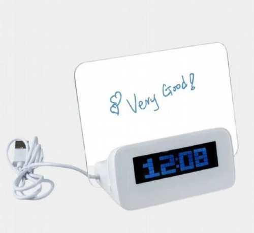 Часы-будильник с доской для записей