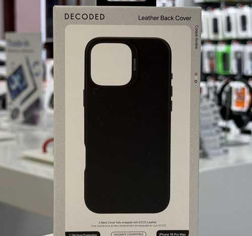 Чехол Decoded Leather Back Cover iPhone 16 Pro Max