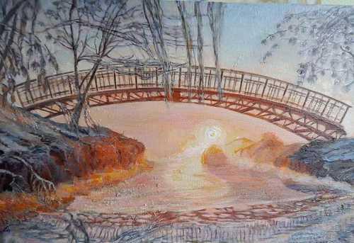 Картина набережная мостик Таганрог, ZhNataly
