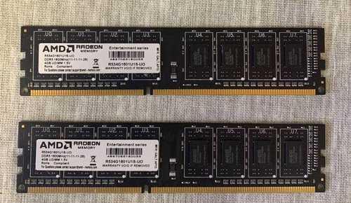 Оперативная память AMD R534G1601U1S-U 4 гб DDR3