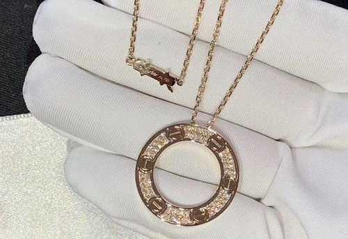 Cartier колье Love бриллиантовое паве