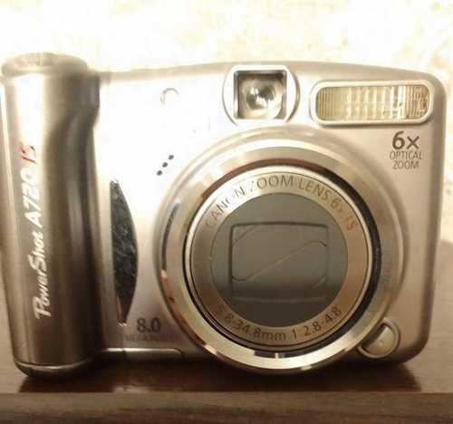 Продам фотоаппарат canon А 720 IS Power Shot 8m p