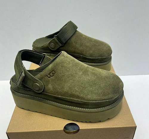 Сабо женские Ugg зеленые хаки