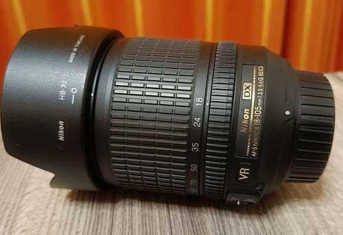 Nikon AF-S Nikkor 18-105mm 1:3.5-5.6G DX SWM VR ED