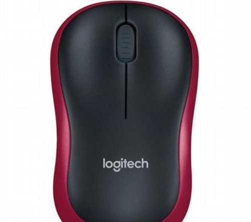910-002240 Logitech Wireless Mouse M185 dark red U