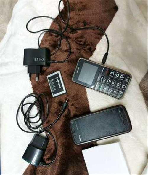 Телефоны на запчасти, зарядки, usb-кабель, аккум