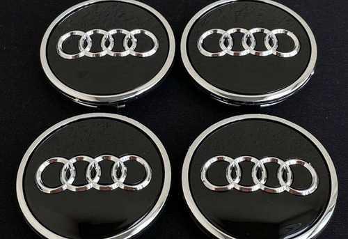 Колпачки на диски Audi 61мм Black 4M0601170