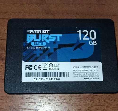 SSD Patriot 120GB + SATA кабель