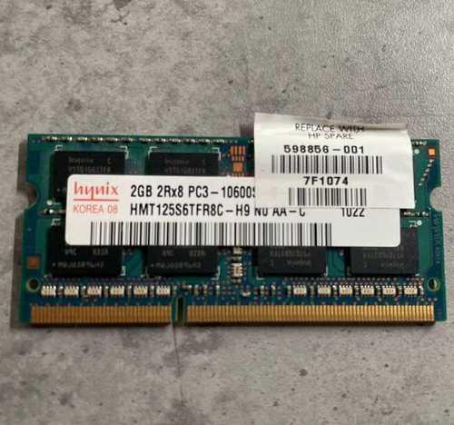 Оперативная память 2gb ddr3 hynix hmt125s6tfr8c-h9