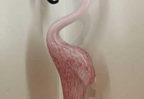 Розовый фламинго. Стекло