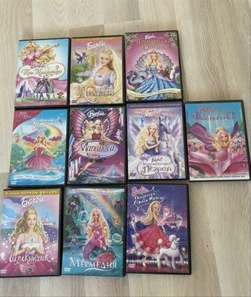 Dvd диски мультфильмы про Barbiе и Winx