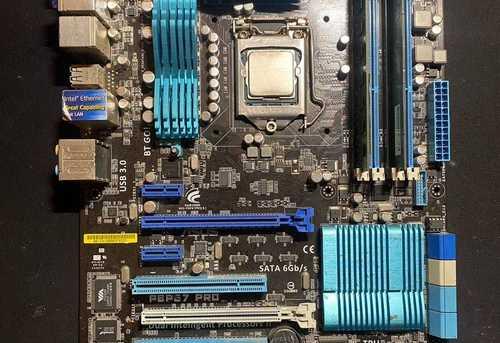 Комплект lga 1155 мп+проц+память