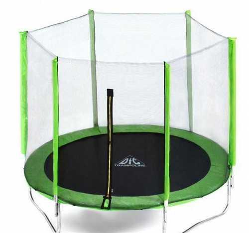 Батут DFC Trampoline Fitness с сеткой 8ft светло-з