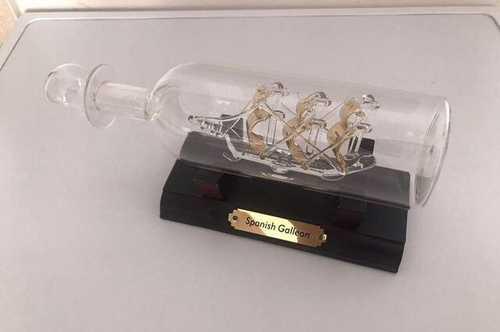 Сувенир стеклянный в бутылке spanish galleon