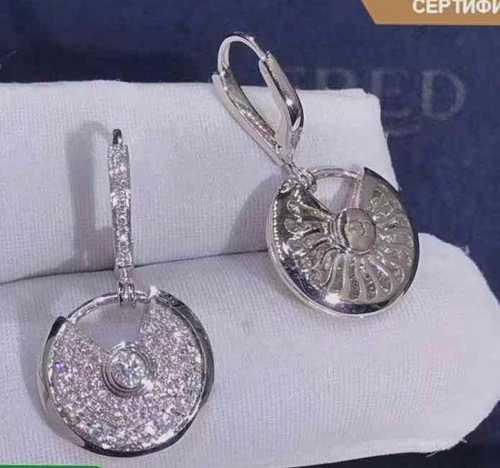 Cartier серьги Amulette 1.24ct