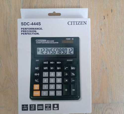 Калькулятор бухгалтерский Citizen SDC-444S черный