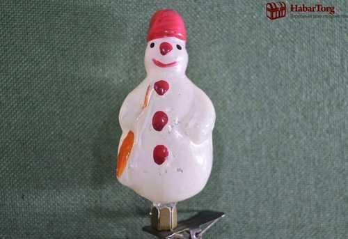Елочная игрушка "Снеговик, набор Зима". Стекло, пр