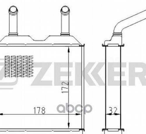 Радиатор отоп. Opel Kadett E 84- mk-5001 Zekkert