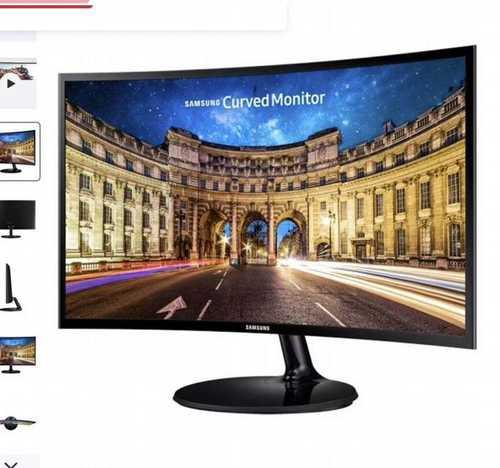 23.5" Монитор Samsung C24F390FHI черный