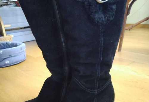 Сапоги женские замшевые 39