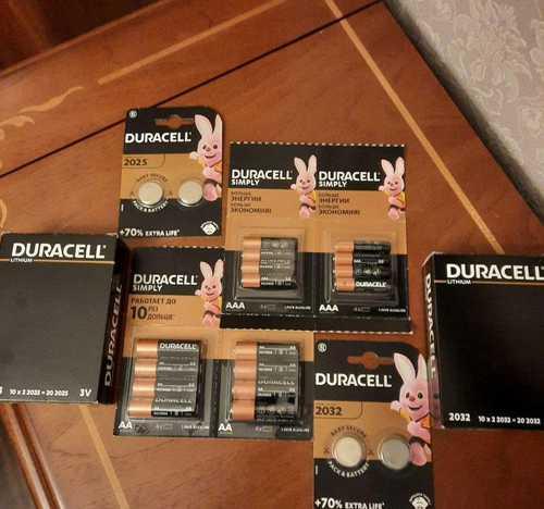 Батарейки duracell в ассортименте