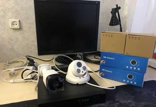 Комплект видеонаблюдения 4-8 IP камер