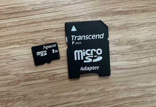 Карта памяти MicroSD 2gb