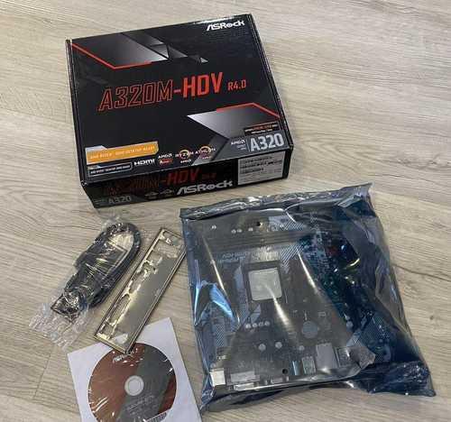 Плата asrock a320m-hdv   процессор amd a10-8700