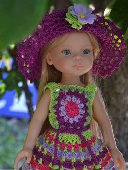 Платье, шляпа и сапожки для куклы Paola Reina