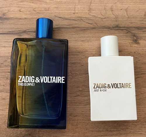 Zadig voltaire пустые флаконы just rock