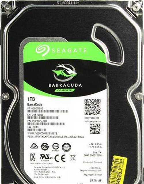Жесткий диск 1Tb Seagate st1000dm010 (7200rpm, SAT