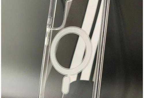 Чехол MagSafe для Samsung Galaxy S24+ прозрачный