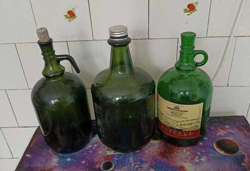 Бутылки стекло 2,5 и 3 литра