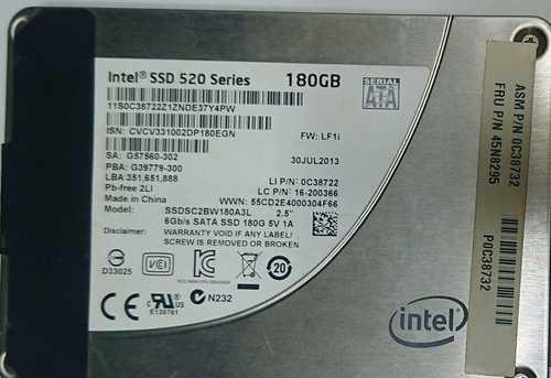 Надёжный SSD диск 2.5" Intel 520 Series 180Gb 7 мм