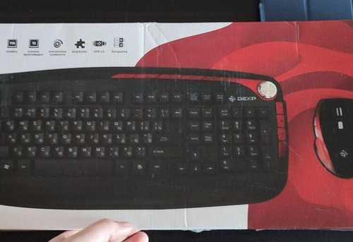 Беспроводная клавиатура и мышь Dexp km-6001bu