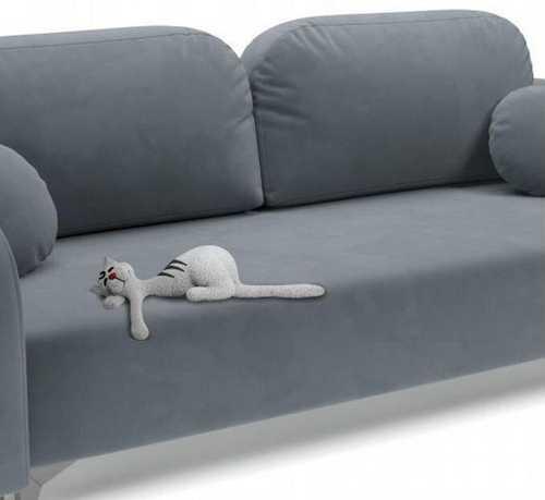 Прямой диван Цюрих (Велюр серо-синий HB-178 26)