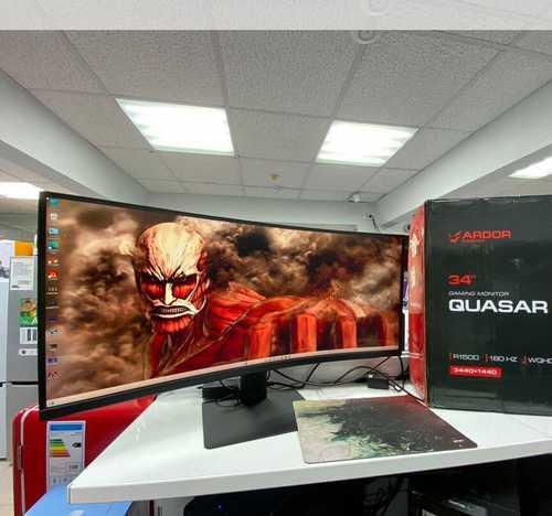 Монитор quasar PRO 32" 3440x1440 180 Гц /72