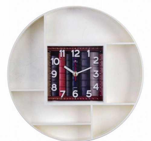 Часы настенные круглые 3516-003 "Книги" "Рубин"