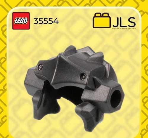 Lego 35554 Minifigure, Headgear Helmet Angular and Ridged, Rivets on Front and Back