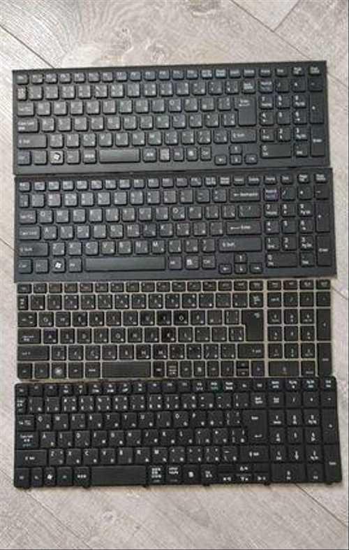 Клавиатуры для ноутбуков HP, Sony Vaio, Acer