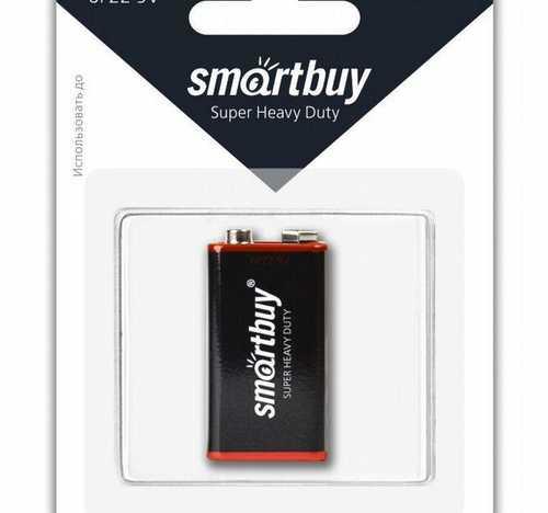 Солевая батарейка крона 6F22/1S, Smartbuy (12/240)