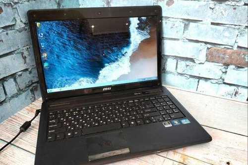 Ноутбук MSI на i3-2310m/ Geforce GT 520m/ SSD