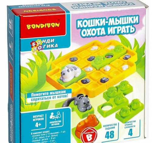 Новая Игра логическая Bondibon Кошки-мышки