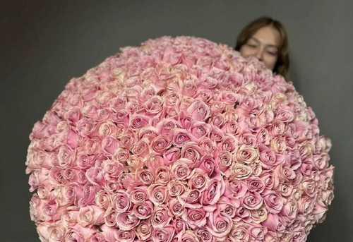 301 розовая роза 70 см