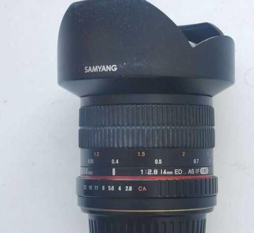 Samyang 14mm f2.8 для Canon