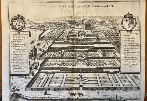 Антикварная карта Сен-Жерменского поместья 1655