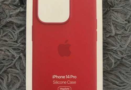 Чехол iPhone 14 pro silicon case magsafe red