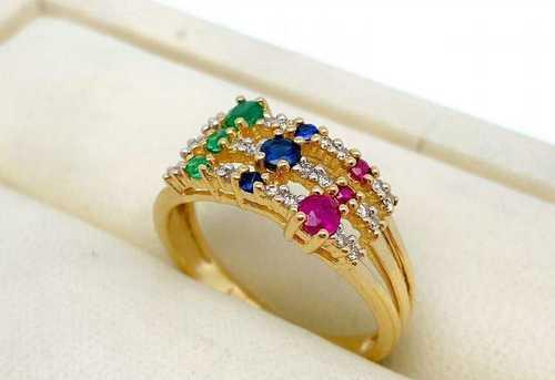 Золотое кольцо с бриллиантами 585пр. размер: 16,8