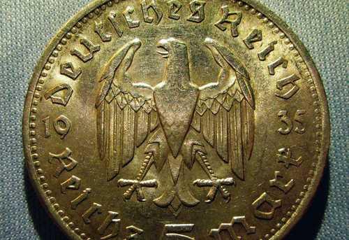 5 марок 1935 (F,Штутгарт)